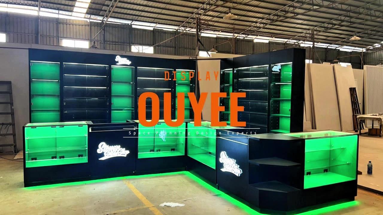 3d Design Service Tobacco Display Showcase Dispensary Cabinet Cigar ...