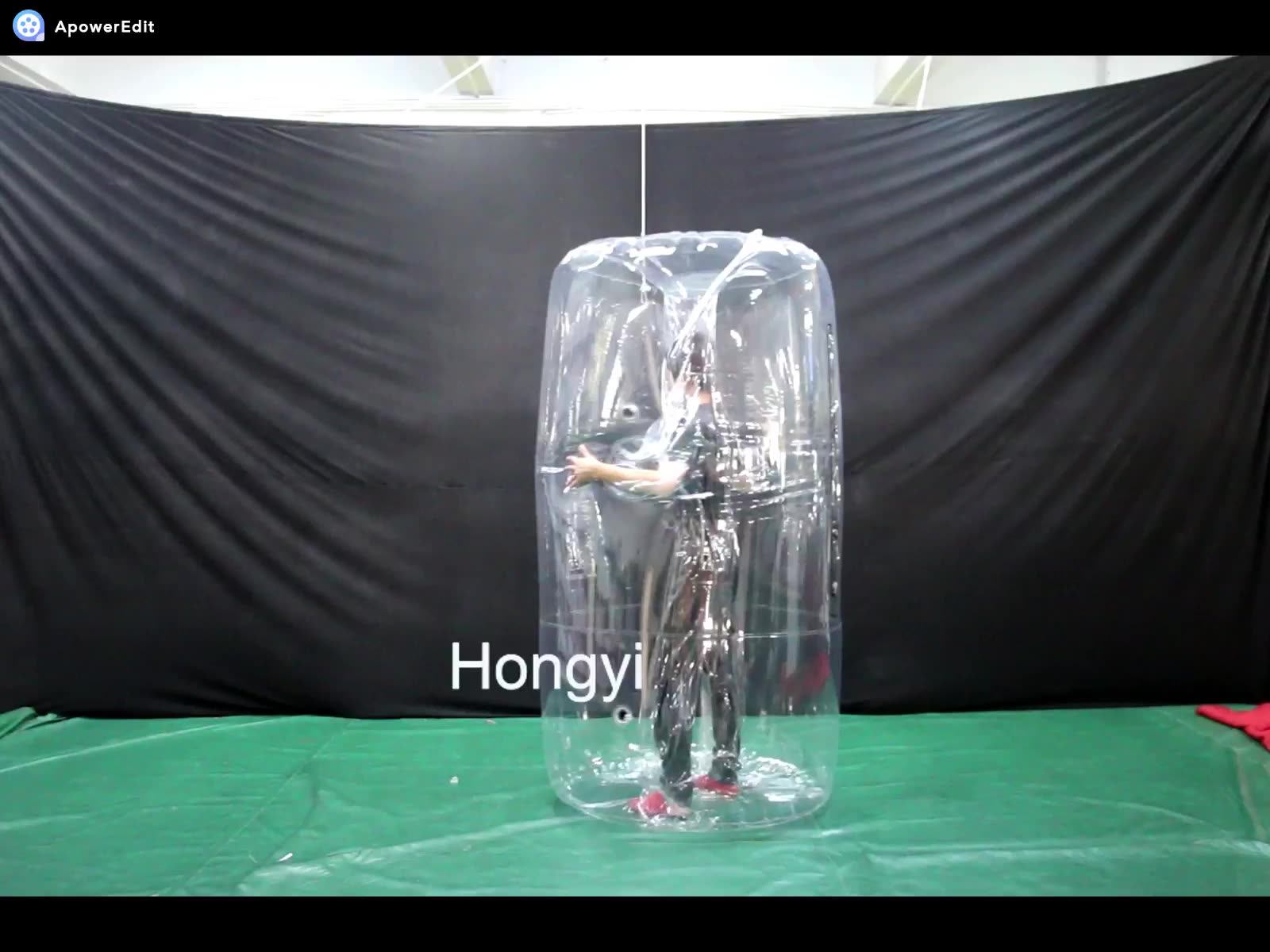 Clear Pvc Inflatable Cylinder Suit With Sph Bondage Inflatable Tube ...