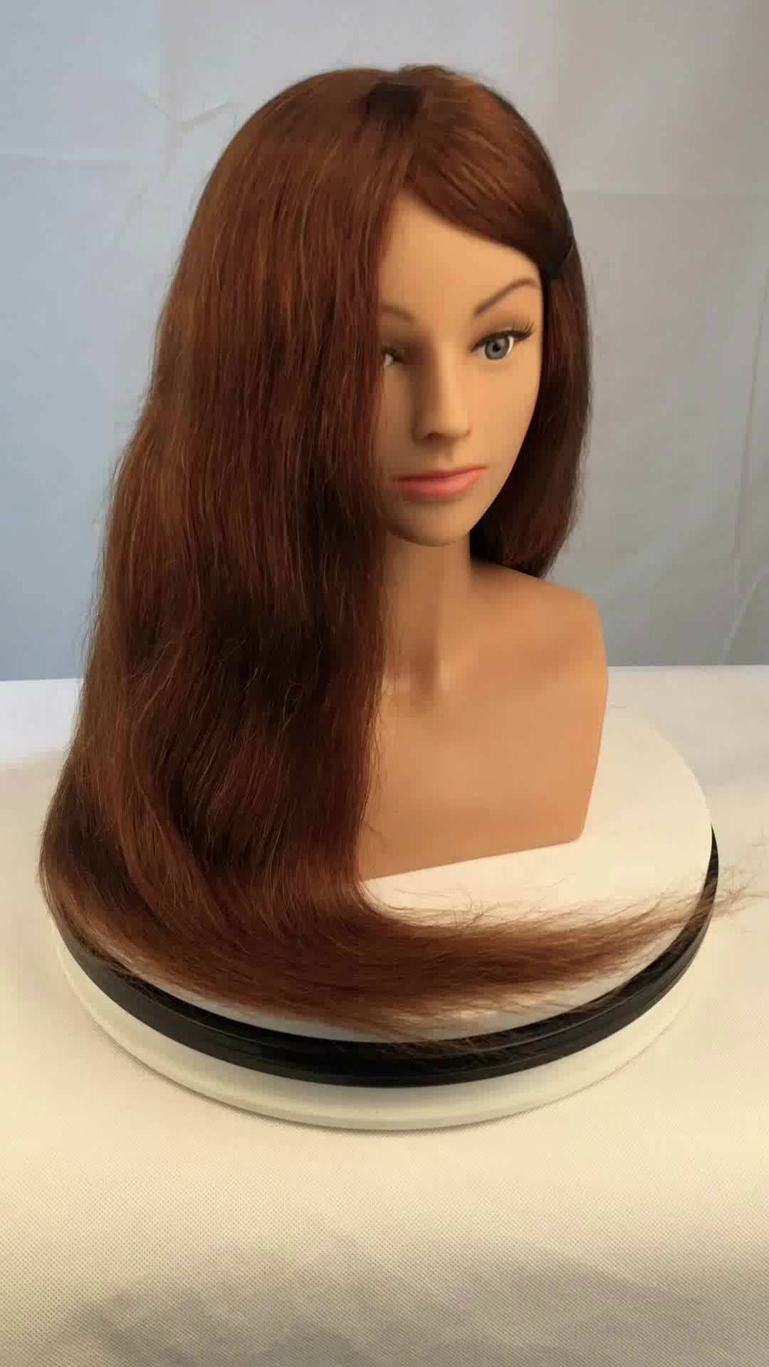 Factory Supplier Hand Tied Blonde Hair Female Training Mannequin Head ...