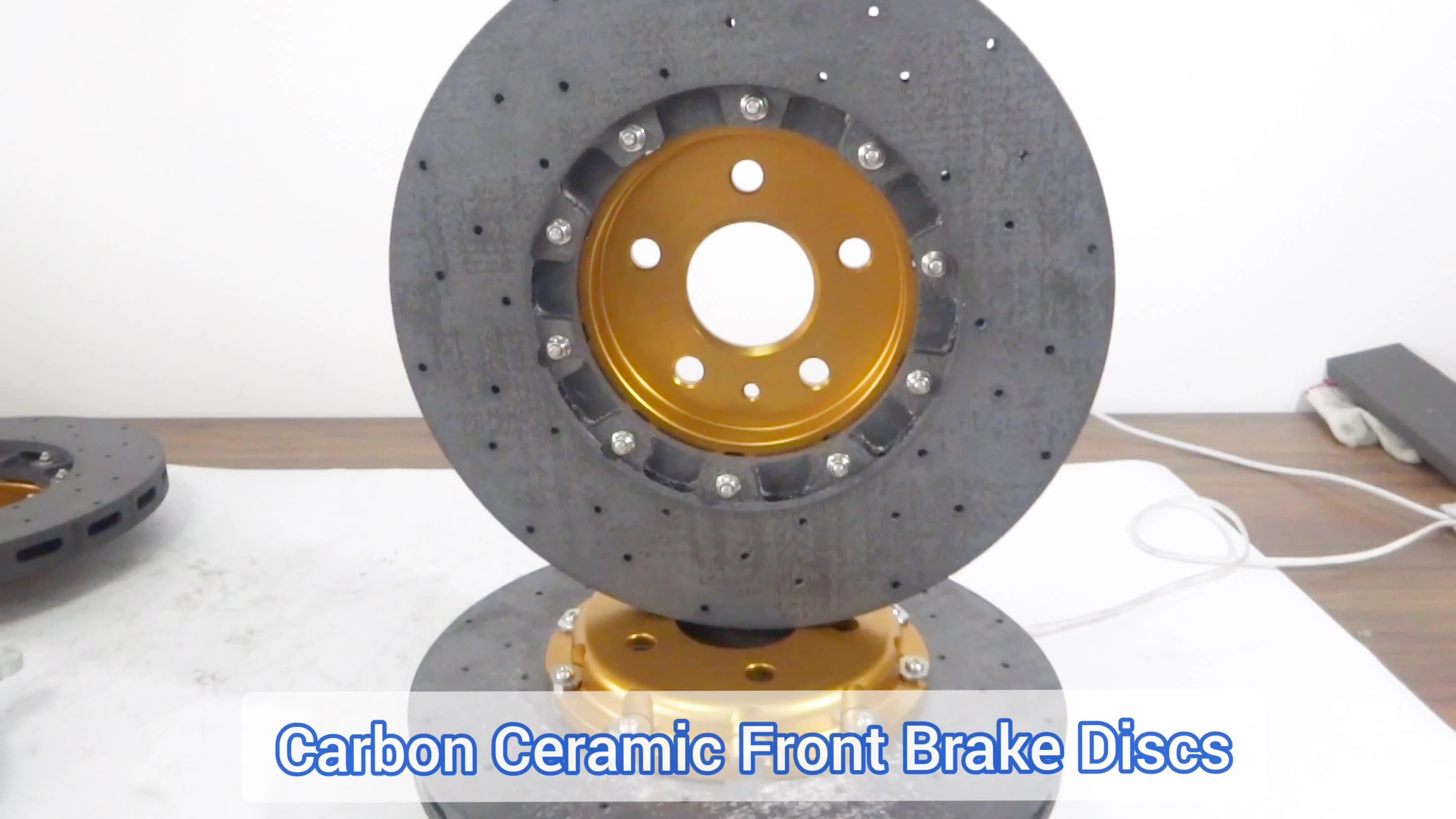 Front 380mm Rear 365mm Carbon Ceramic Car Brake Disc Rotor For Tesla ...