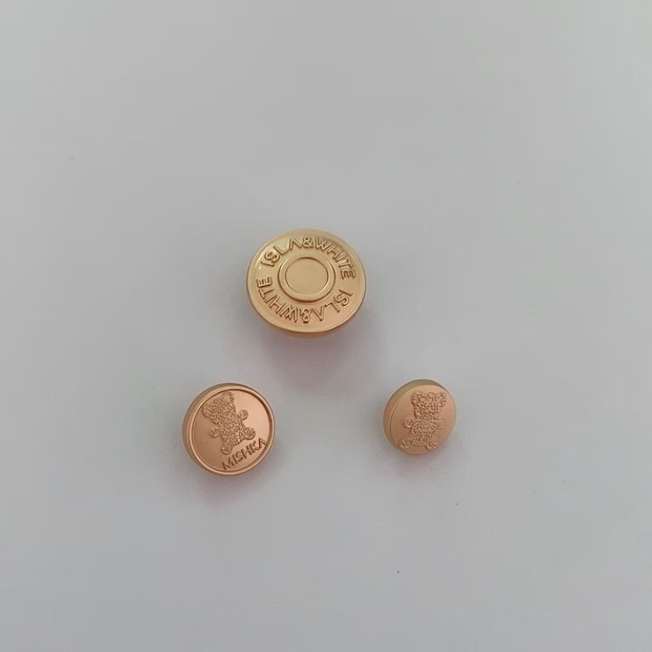 19mm Western Gold Button Custom Jeans Metal Ladies Shirt Coat Press ...