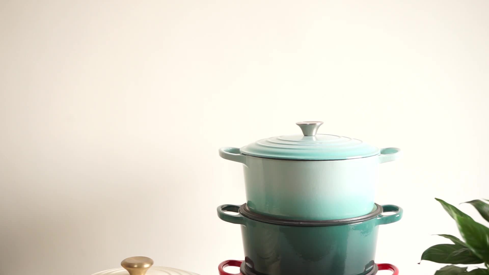 Large Size Enamel Cast Iron Skillet Color Soup Pot Dutch Oven Enameled ...