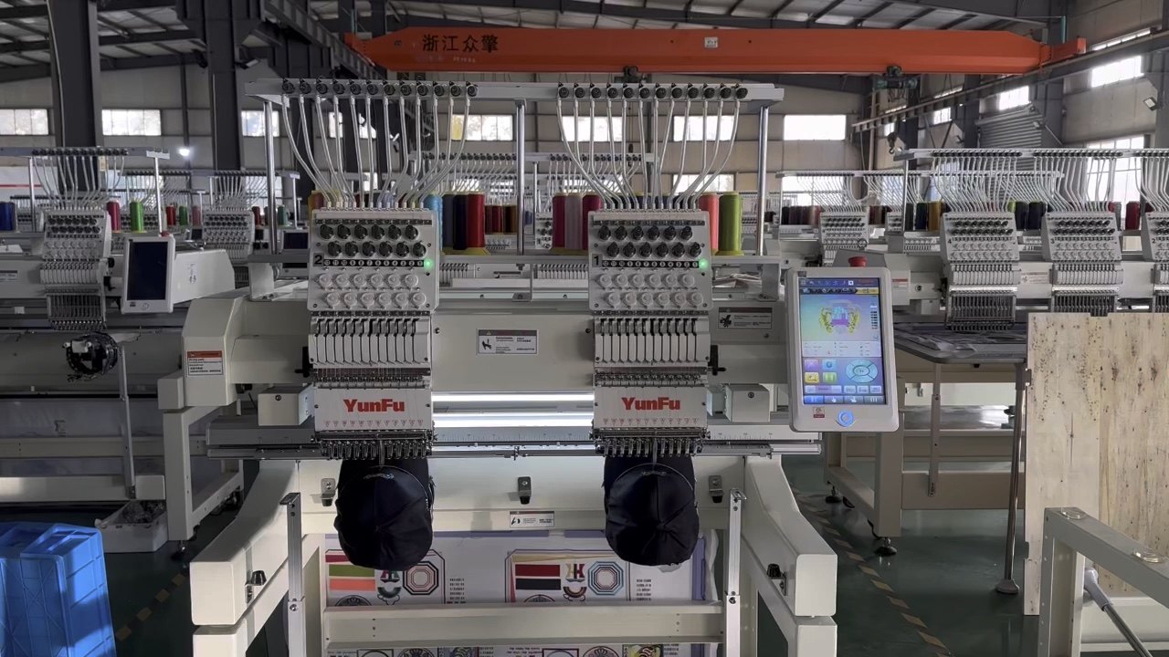 Two Heads Shirt Cap Embroidery Machine Multi-needles Best 2 Heads ...