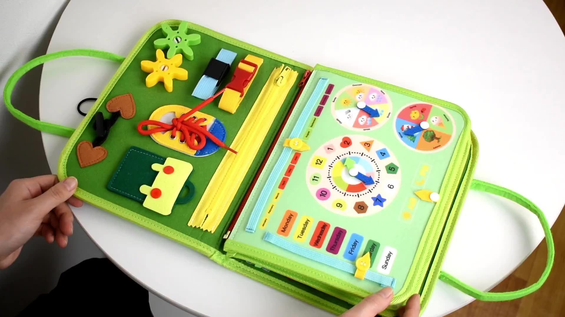 Custom Felt Busy Board Montessori Toys For Toddlers 1 2 3 4 Years Old ...