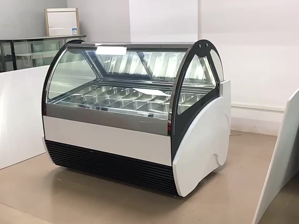 Italian Ice Cream Display Refrigerator Gelato Ice Cream Refrigerator ...