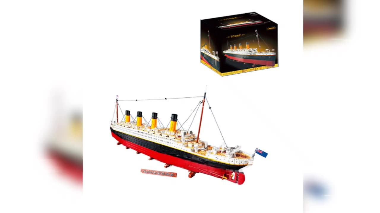 Educational Toy Cruise Bricks 9090pcs Diy Movie Series Titanic Ship Moc ...