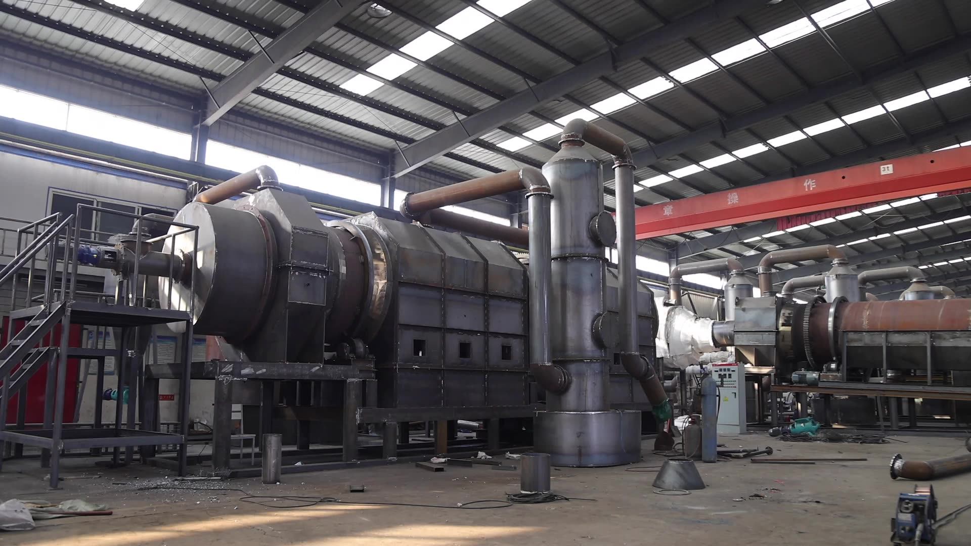 Wood Log Charcoal Carbonized Eucalyptus Continuous Carbonization ...