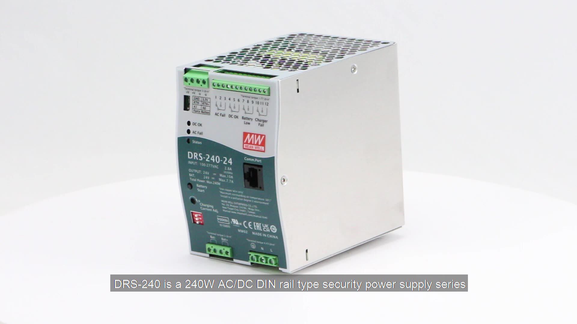 Meanwell Drs-240-12 12v 20a Cctv Power Supply With Battery Backup Ups ...