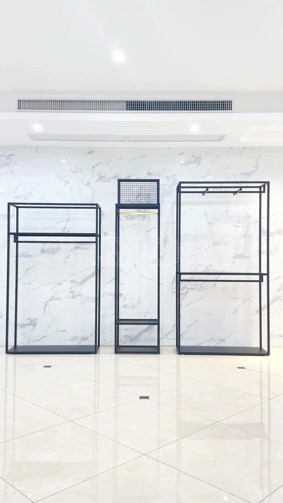 Retail Clothing Chrome Outrigger Wall Shelving Display Store Fixtures ...