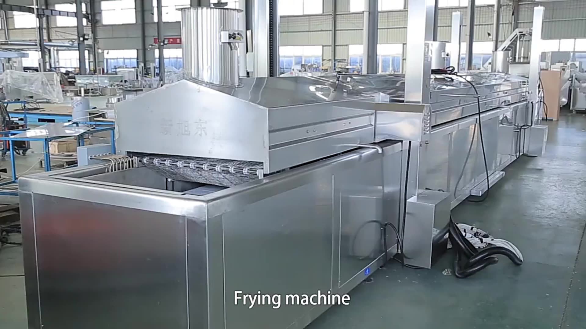 Industrial Conveyor Large Nugget Fish Frying Line Chicken Peanut Fryer ...