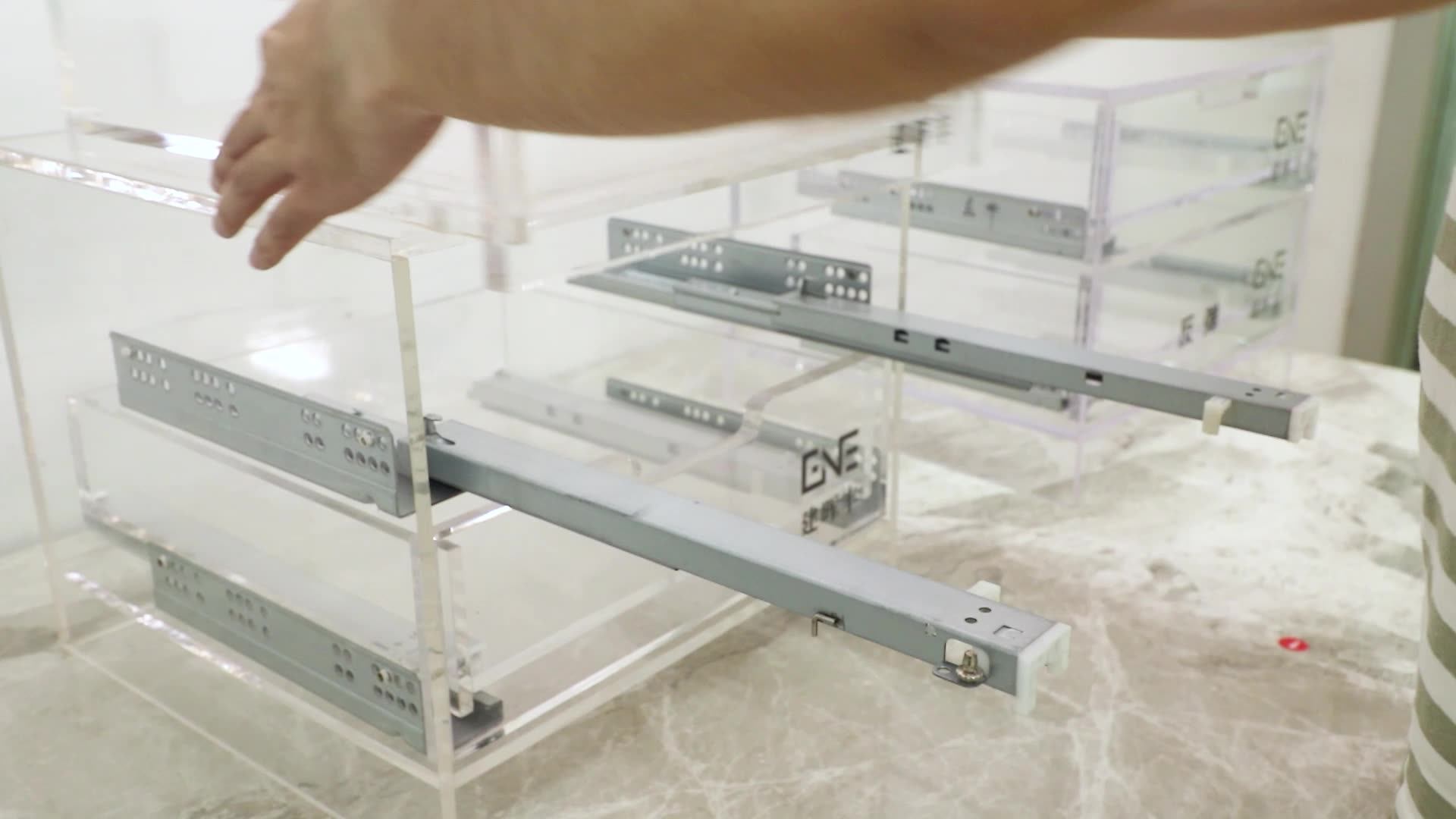 Single Extension Concealed Slides 2 Fold Undermount Drawer Slides Soft ...