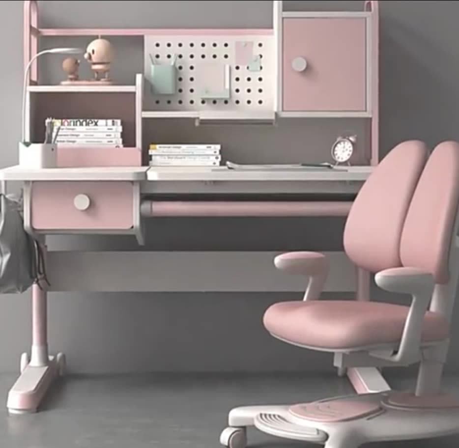 New Wooden Ergonomic Children Learning Desk Height Adjustable Kids ...