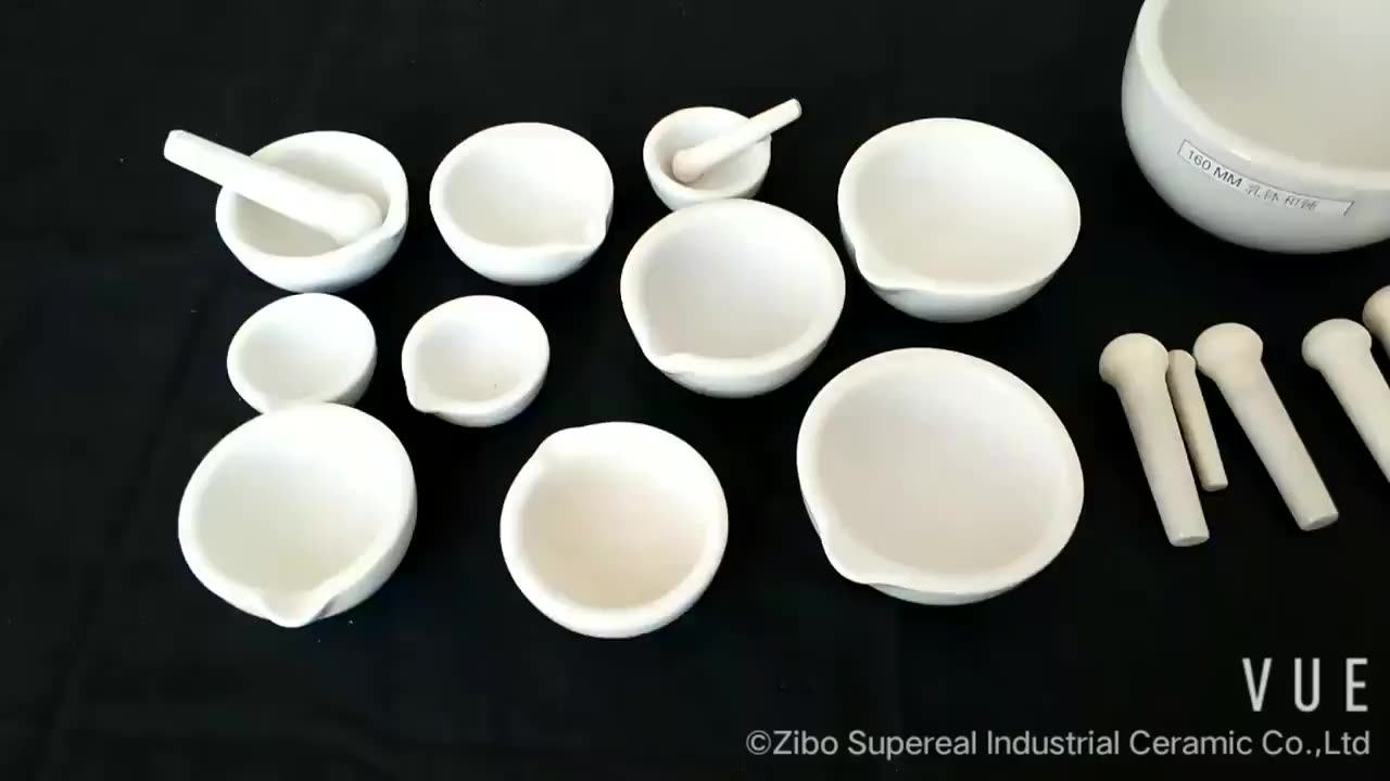 Mortar Dan Alu Keramik Porselen 90mm Dengan Cerat Tuang - Buy 90mm ...