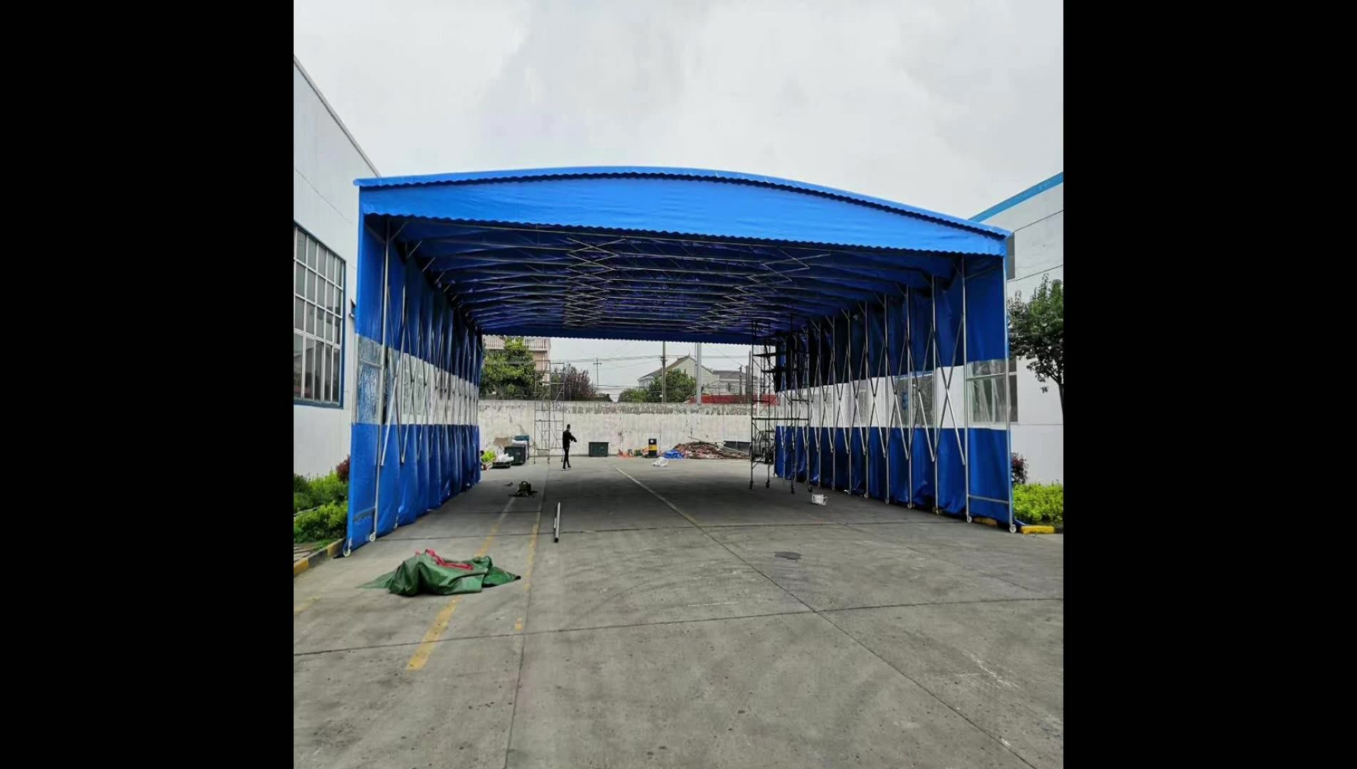 Outdoor Mobile Push Pull Awning Electric Basketball Court Awning ...
