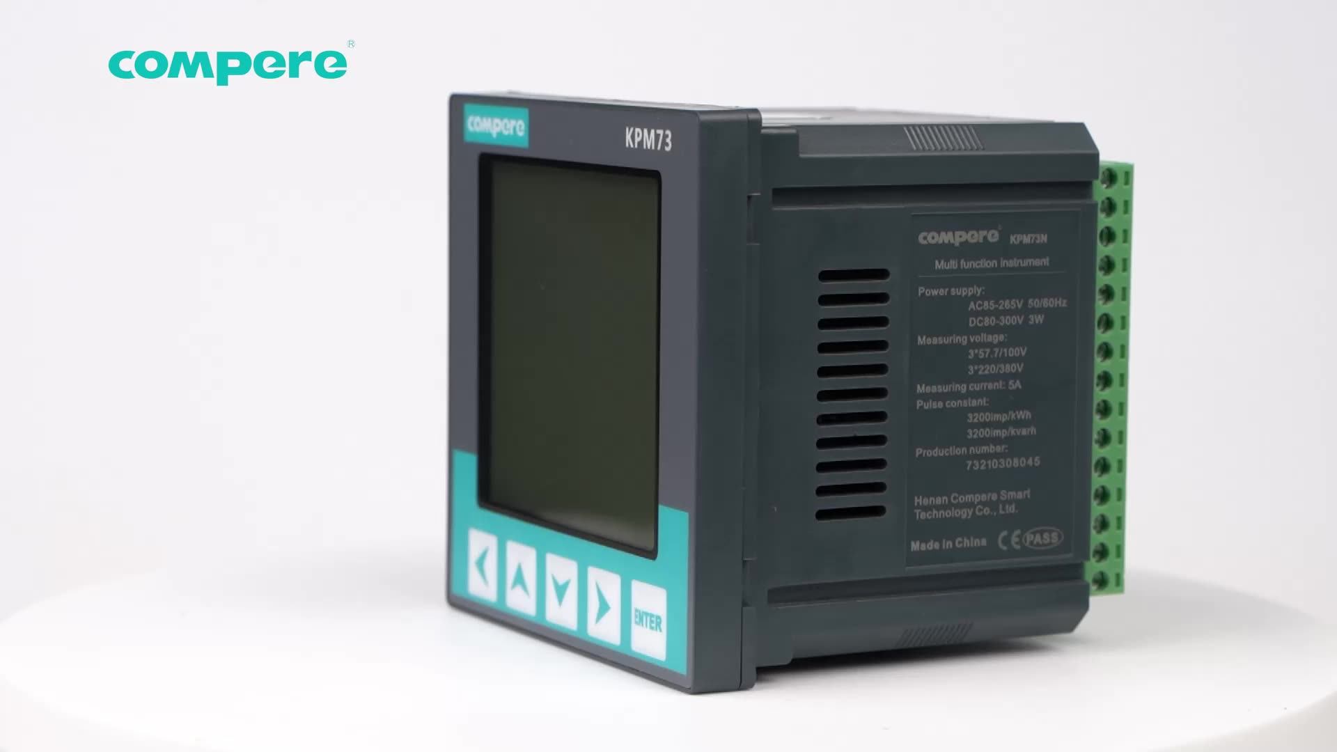 Modbus Rtu/tcp Multifunction Digital Power Meter Power Factor Monitor 3 ...