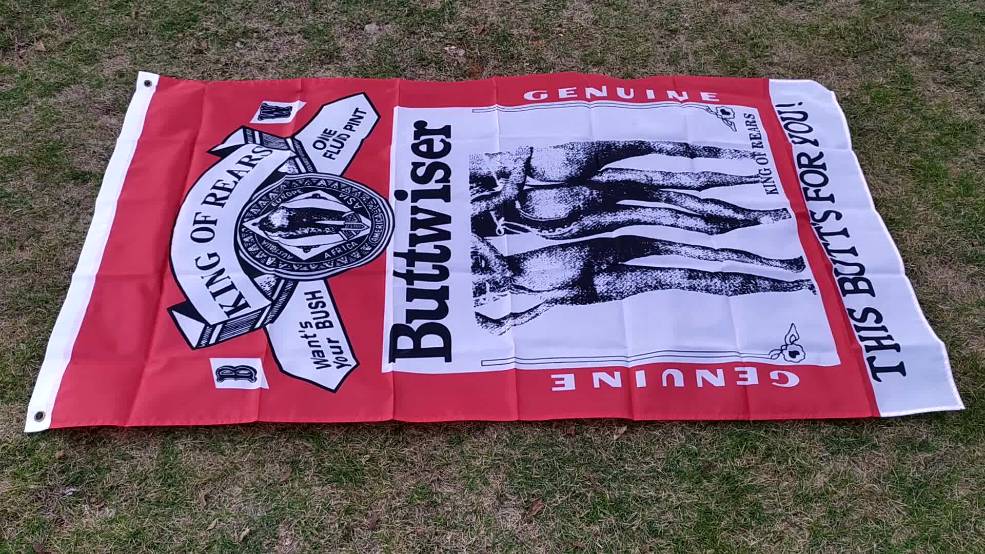 Wholesale Custom King Of Beers Advertising Buttwiser Flag - Buy ...