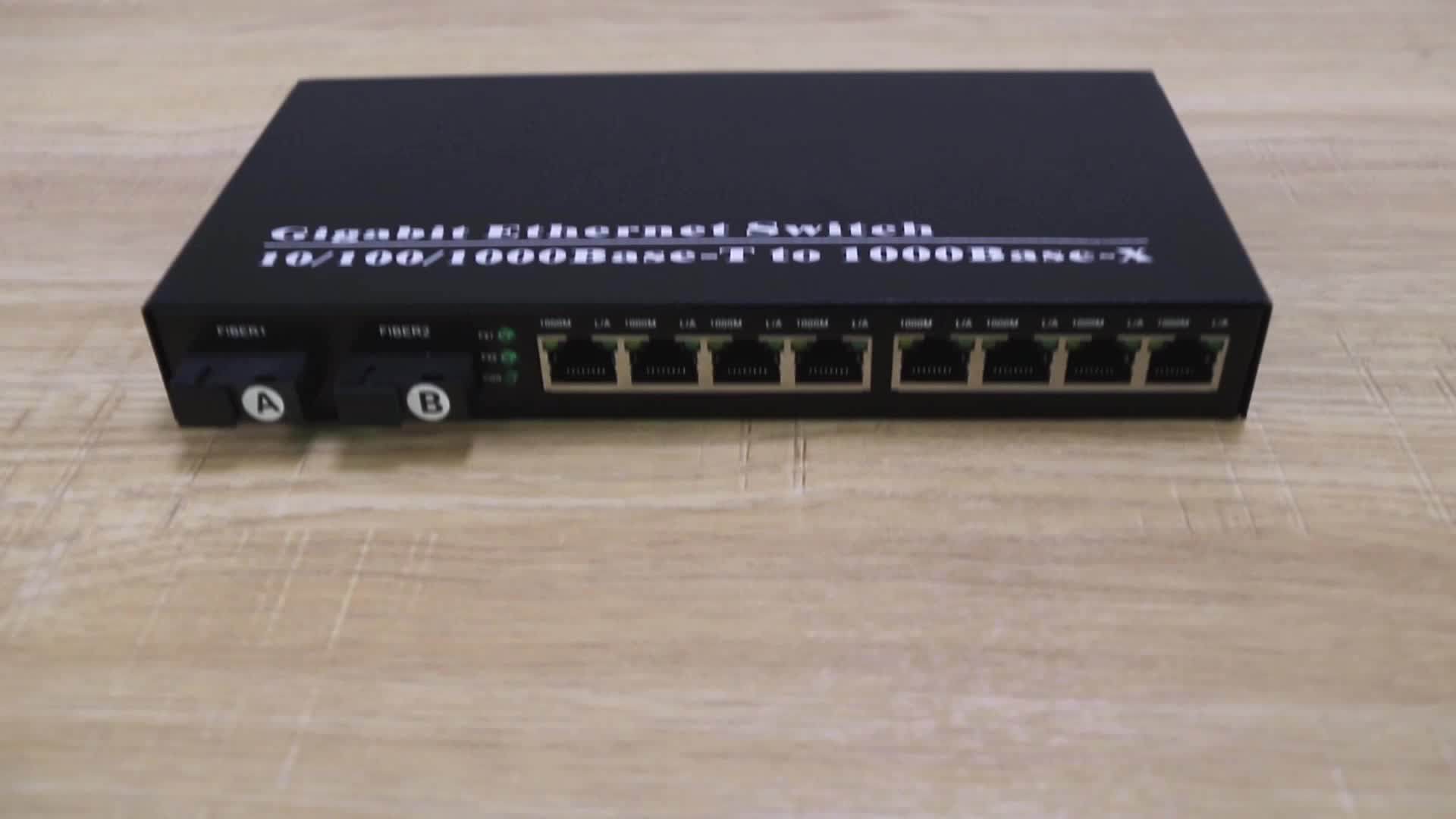 10/100/1000m Gigabit Fiber Optic Rj45 Ethernet Switch Fiber Media ...