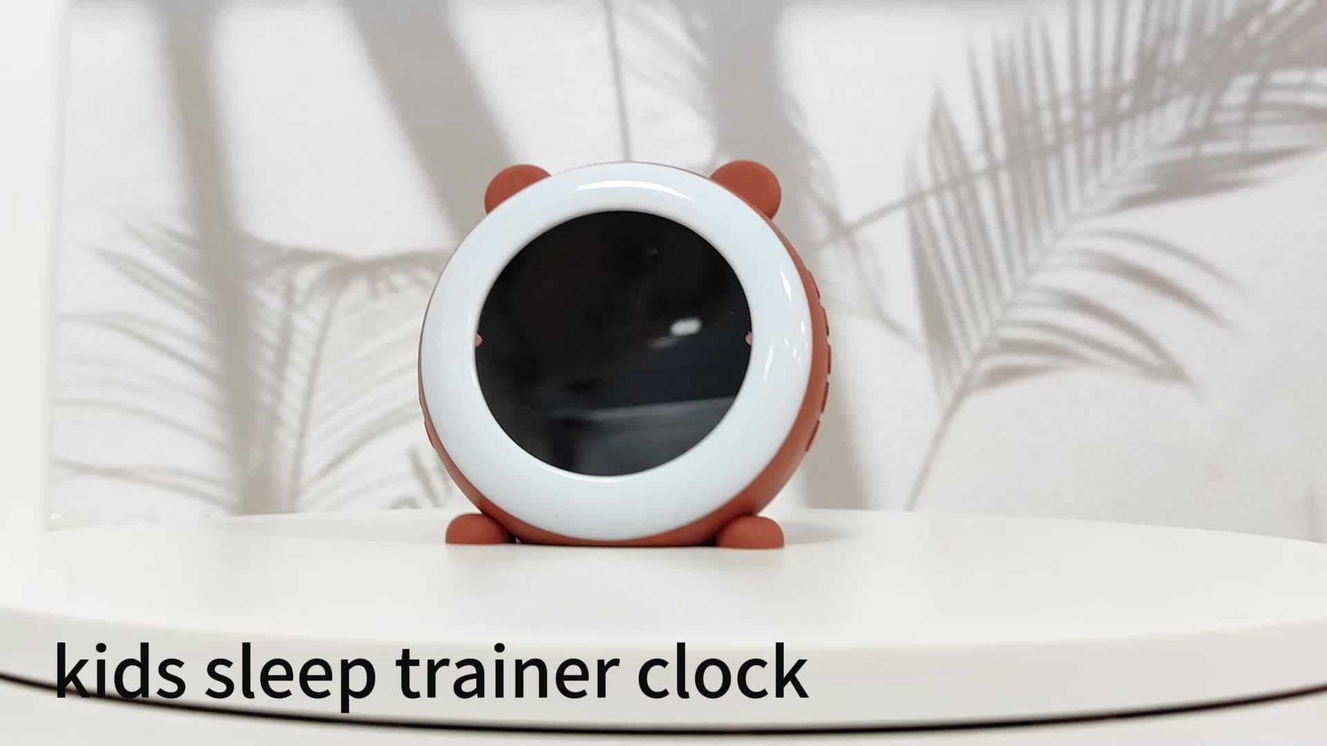 Cute Children Alarm Clock Children Sleep Trainer Clock Night Light ...
