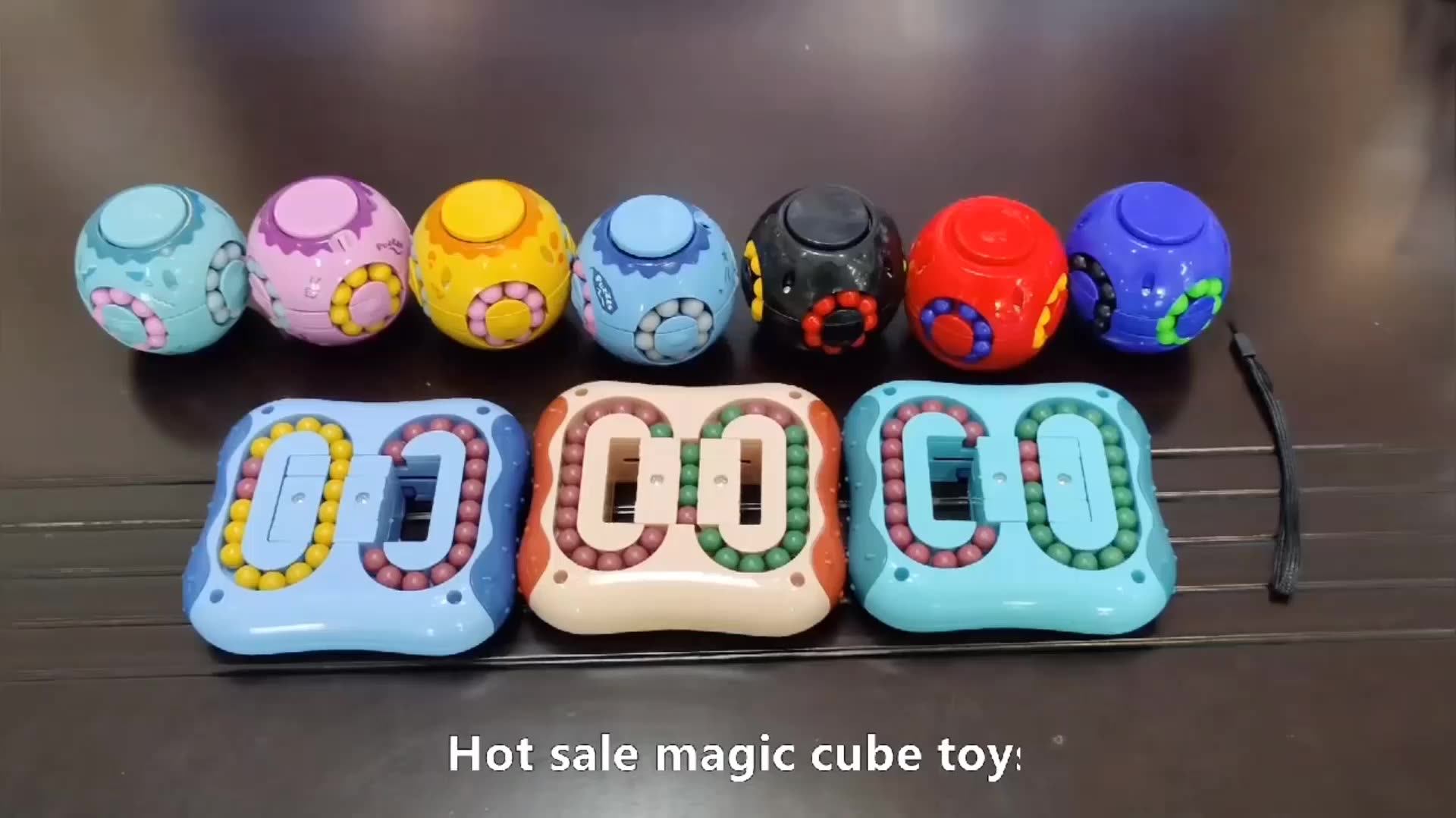 Stress Reliever Magic Beans Educational Hamburger Cube 3d Rotating Gyro ...