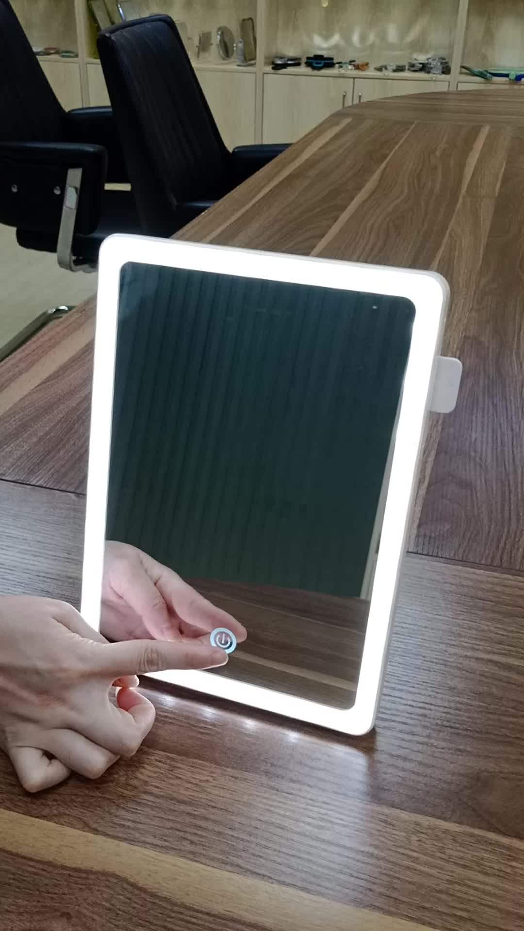 Touch Led Mirror Desktop Full-framed Lights - Buy Led Desktop Mirror ...
