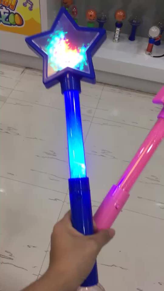 Light Up Super Star Princess Led Wand With Steamers Twinkling Star ...