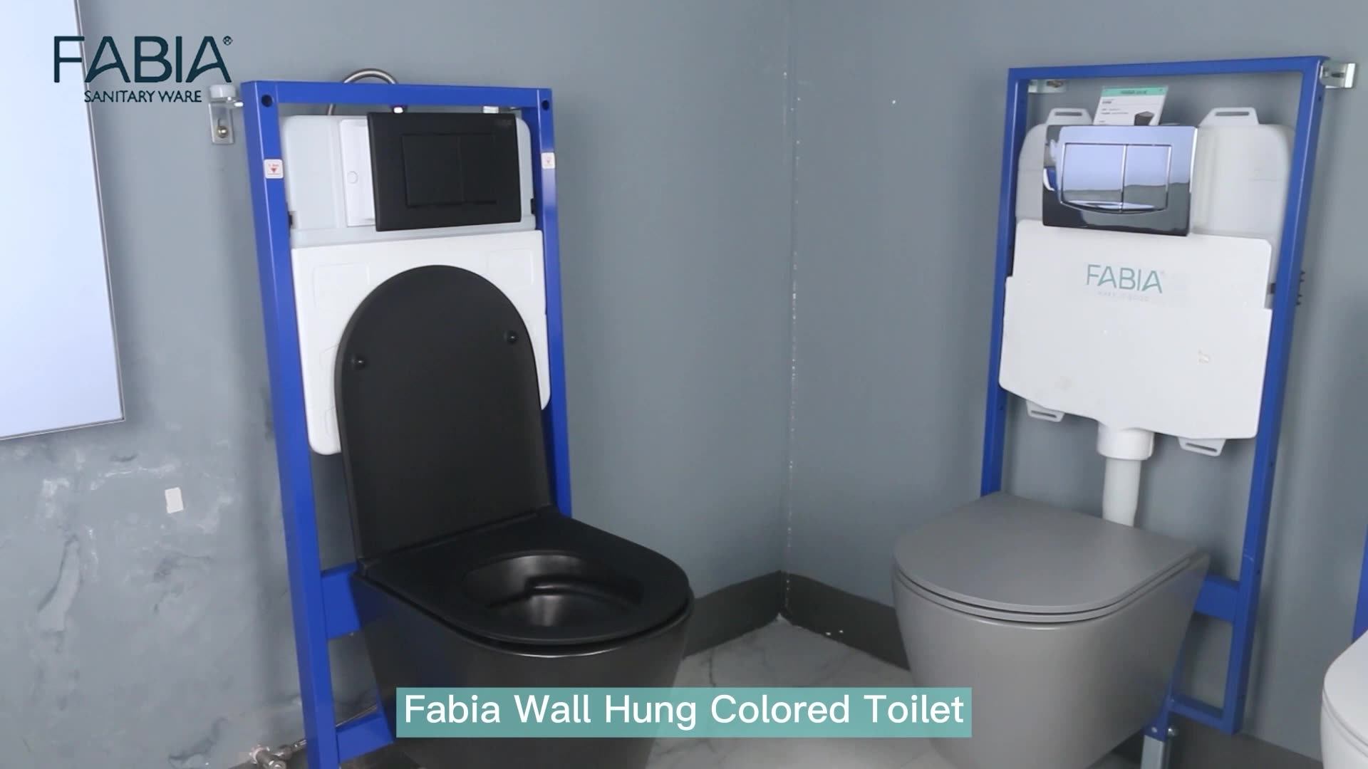 Hanging European Rimless P Trap Wc Bathroom Strong Flushing Color ...