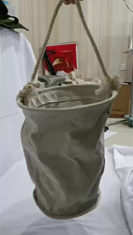 Custom Heavy Canvas Bag Durable Wide-opening Straight-wall Grunt Bucket ...