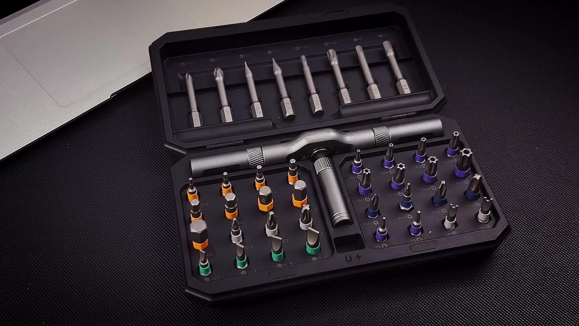 Metal Small Ratchet Portable Ratcheting Screwdriver Kit With 40 Bits ...