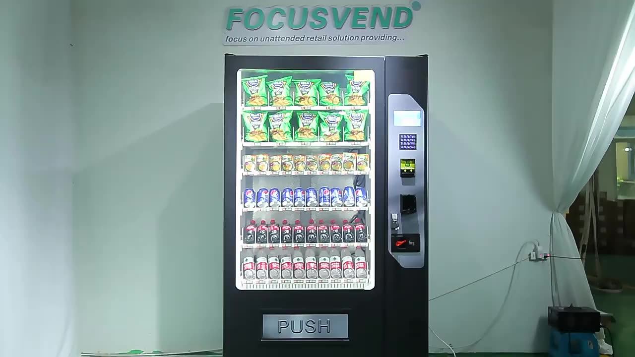 Snack And Drink Vending Machine With Sturdy Shell With Bullet Proof ...