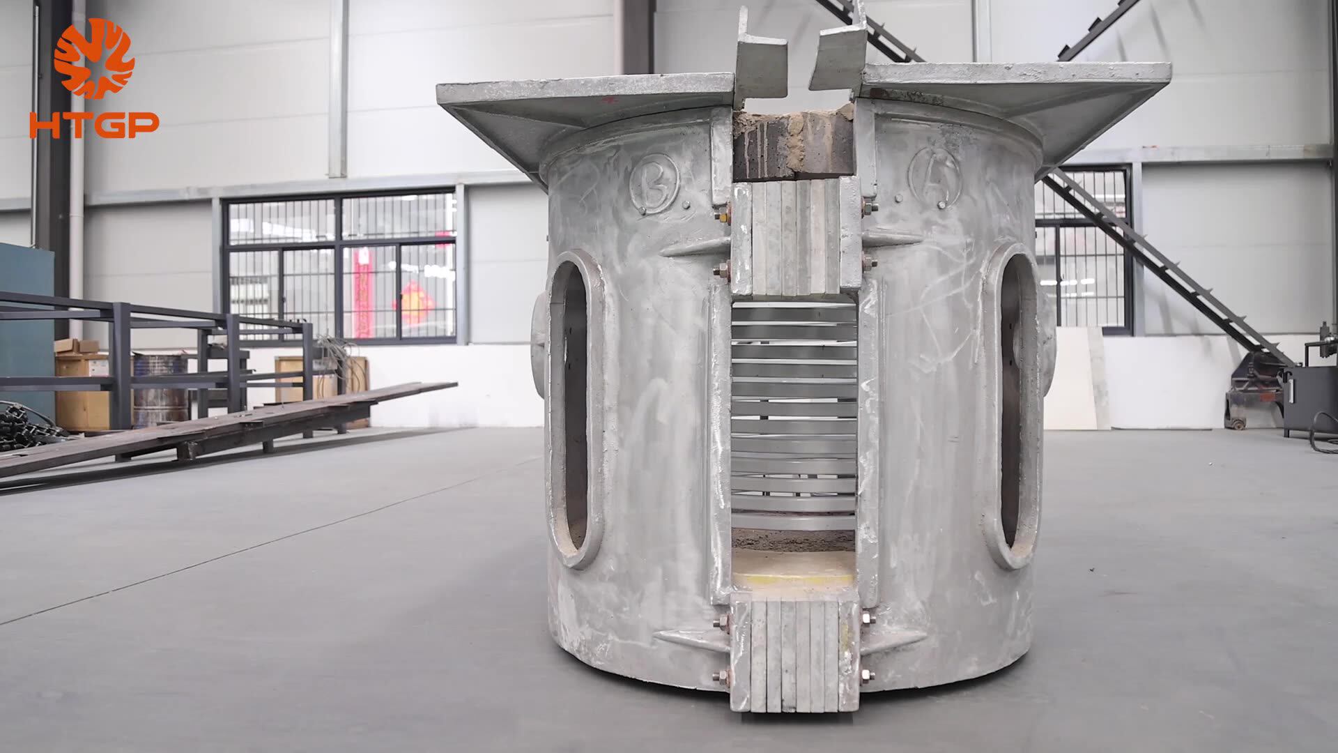 Steel Tilt Induct Furnace For Melting Metal Iron Scrap 500kg 1t 2t ...