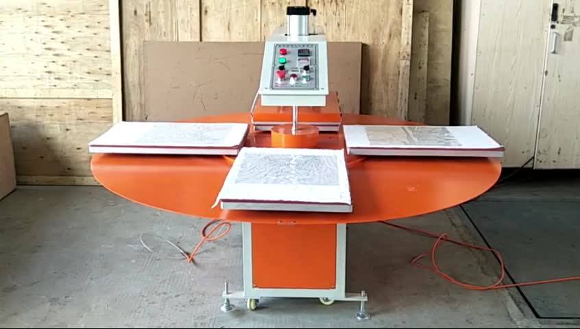 Dsmc Carousel Pneumatic Automatic 4 Station Heat Press Transfer Machine ...