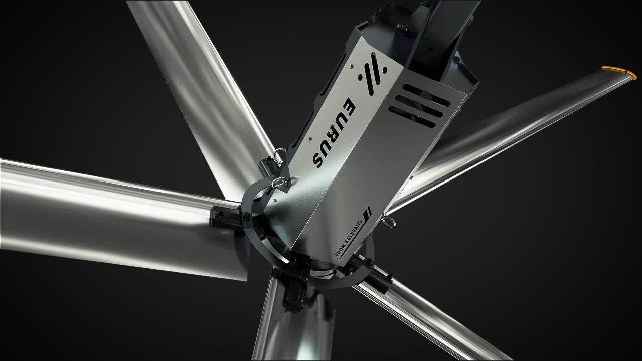 Shanghai Kale Fan 24ft(7.3m) Hvls 5 Magnalium Blades Large Industrial ...