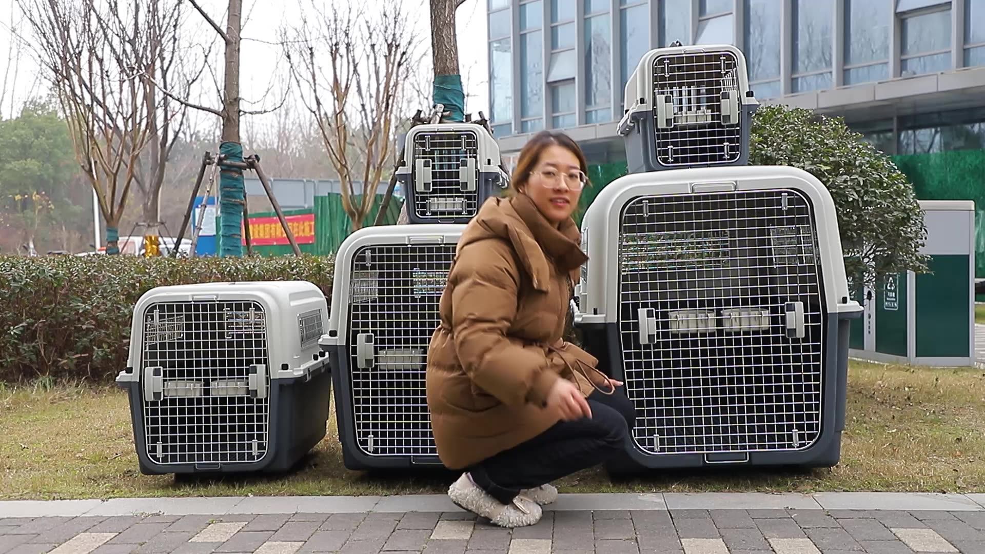 48" Plastic Large Pet Carrier For Cat Dog Travel Box Basket Cage ...