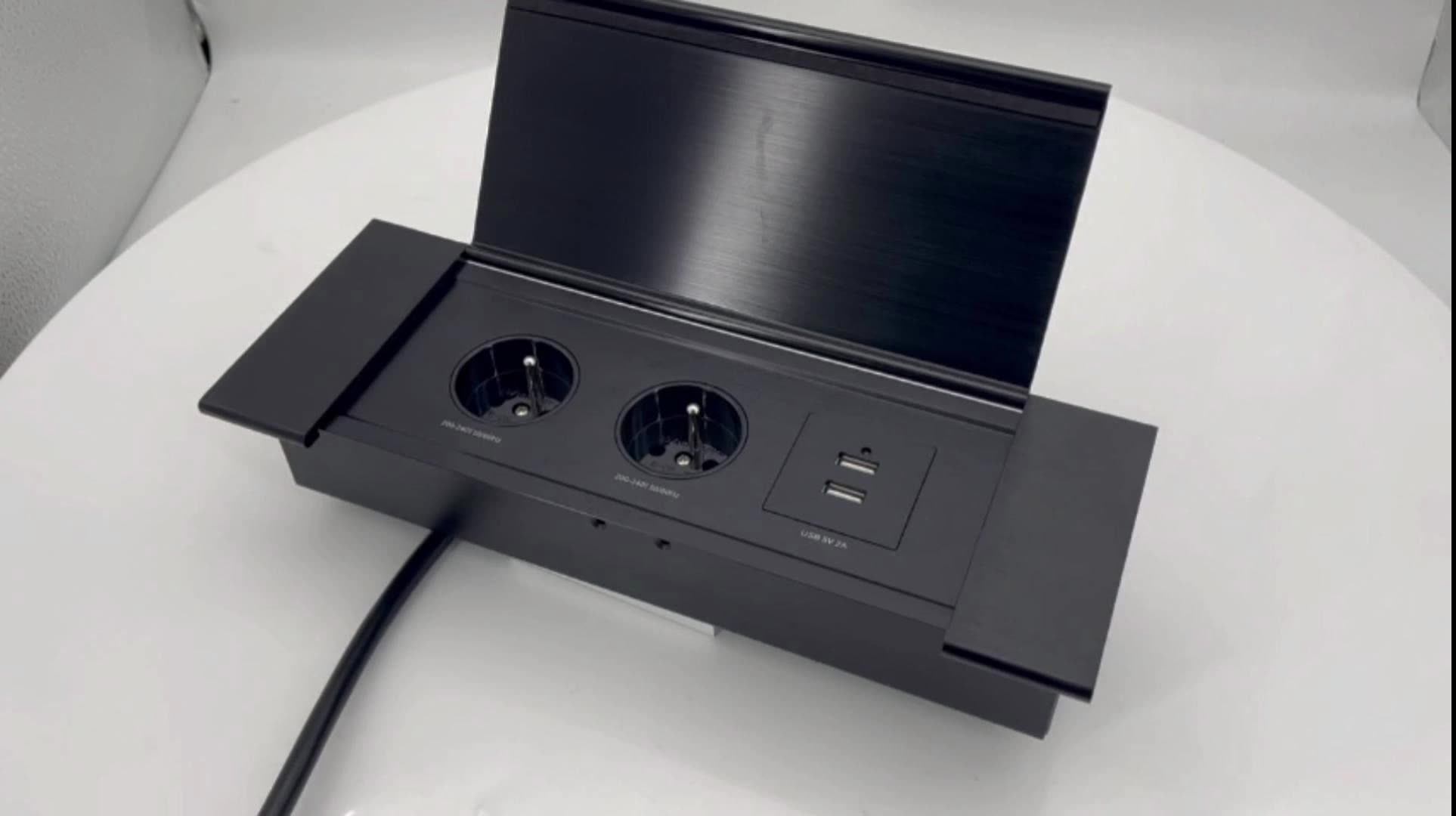 Hidden Power Socket With Flip Cove Fr Standard Embedded Furniture Table ...
