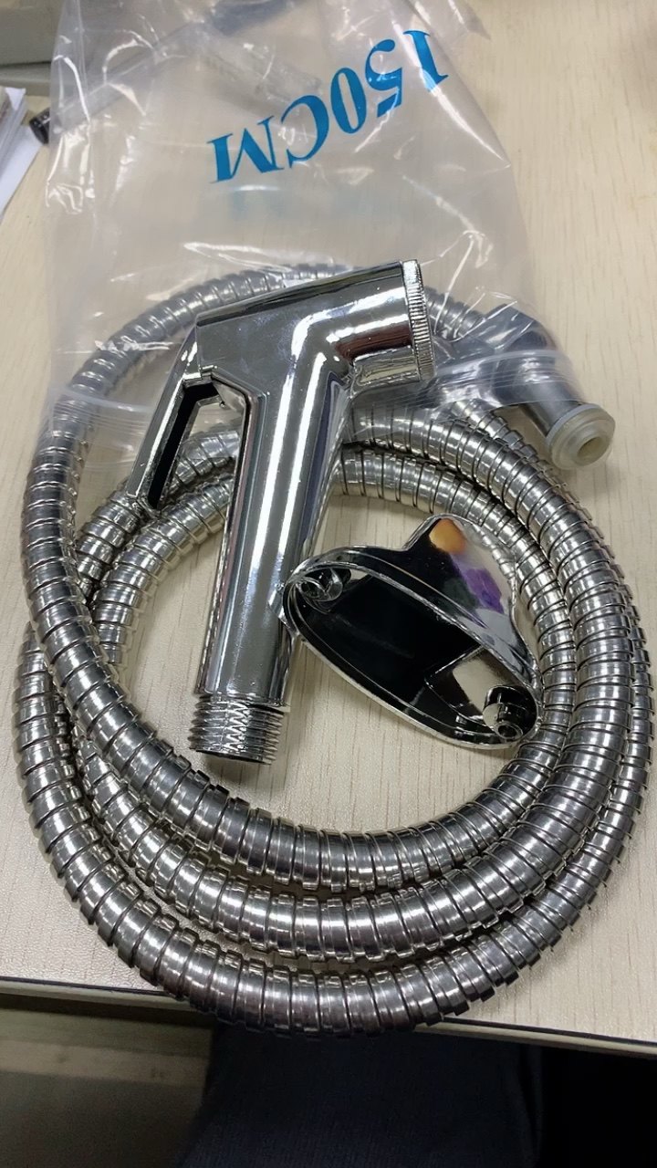 Muslim Silver Abs Plastic High Pressure Spray Hand Shattaf Toilet Bidet ...