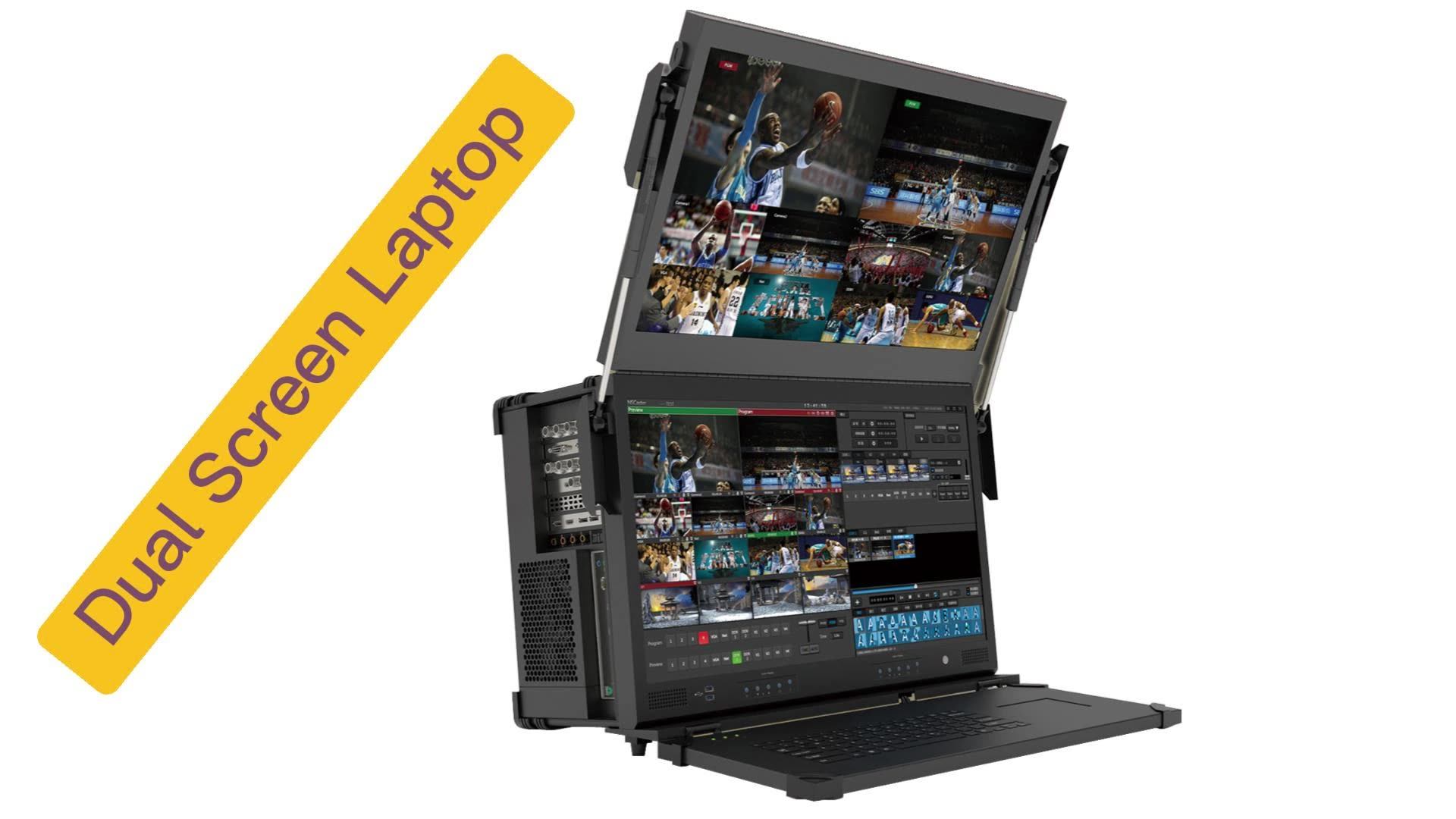 Dual Screen Rugged Industrial Laptop Semi Rugged Type Chassis Portable ...