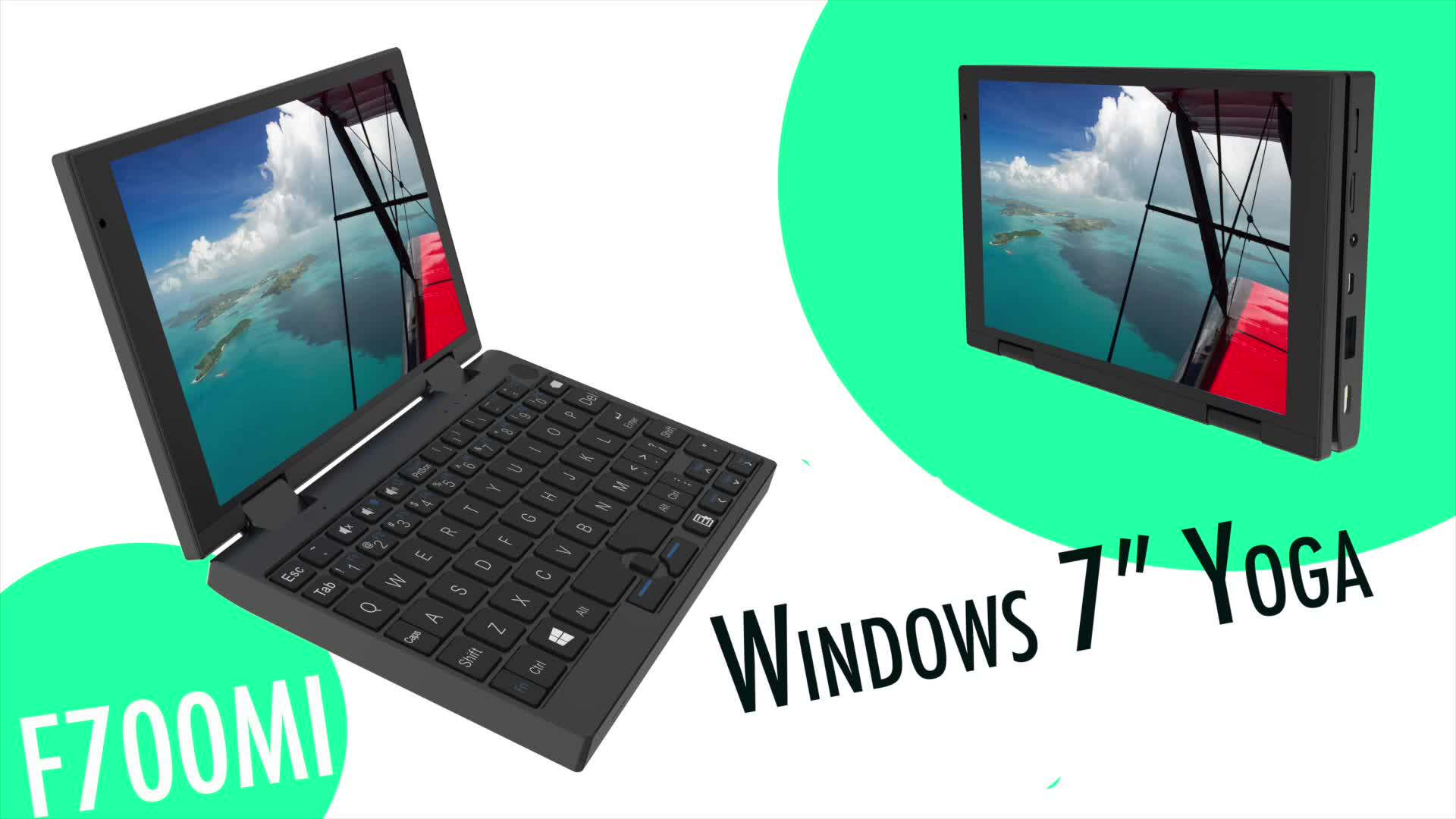 Oem Yoga 7inch Pocket Laptop Ultrabook Win 10 Portable Mini Laptop Umpc ...