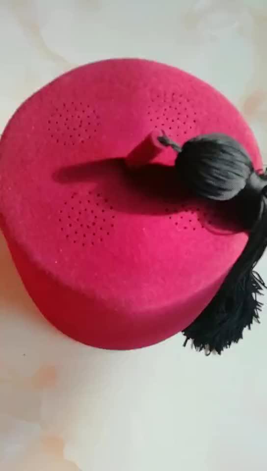 Wool Felt Turkish Cap Prayer Style Pakistani Topi Costume Made Fez Hat ...