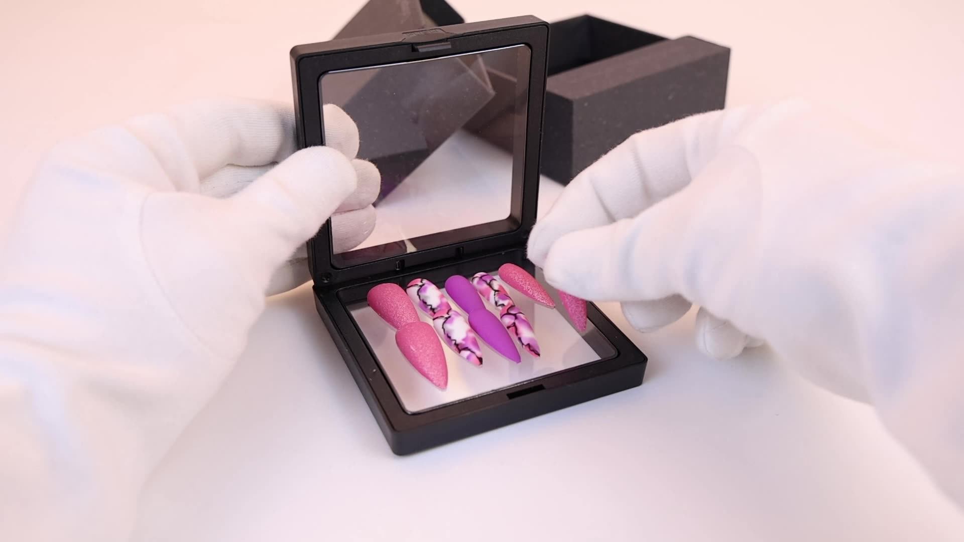 Wholesale False Nails Packing Box Empty Luxury Press On Nail Packaging ...