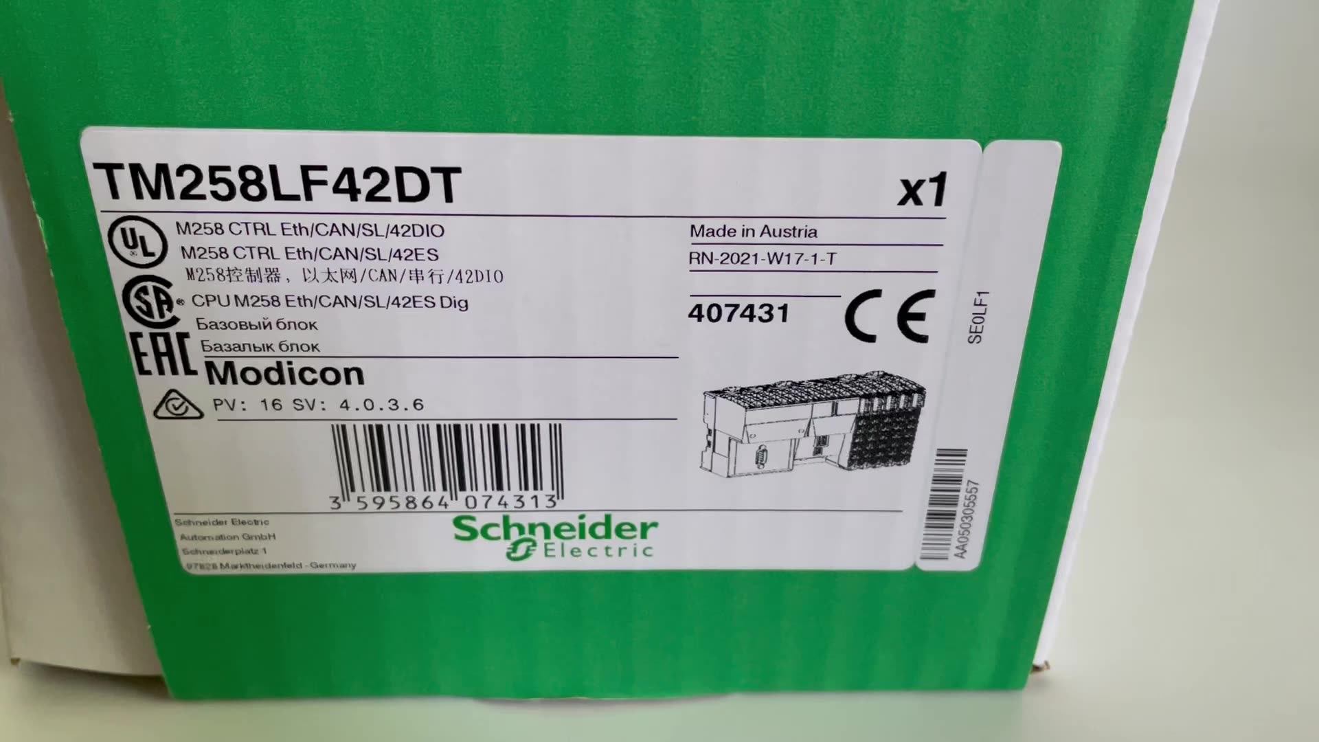Controlador Lógico Modicon M258,Base Compacta,42 I/o 24 V Cc,Canopen ...