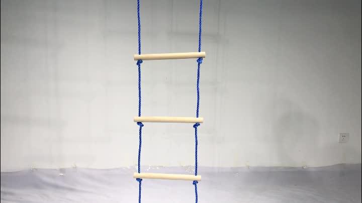 Professional Pe Rope Wooden Ladder Cargo Climbing Nets For Kids - Buy ...