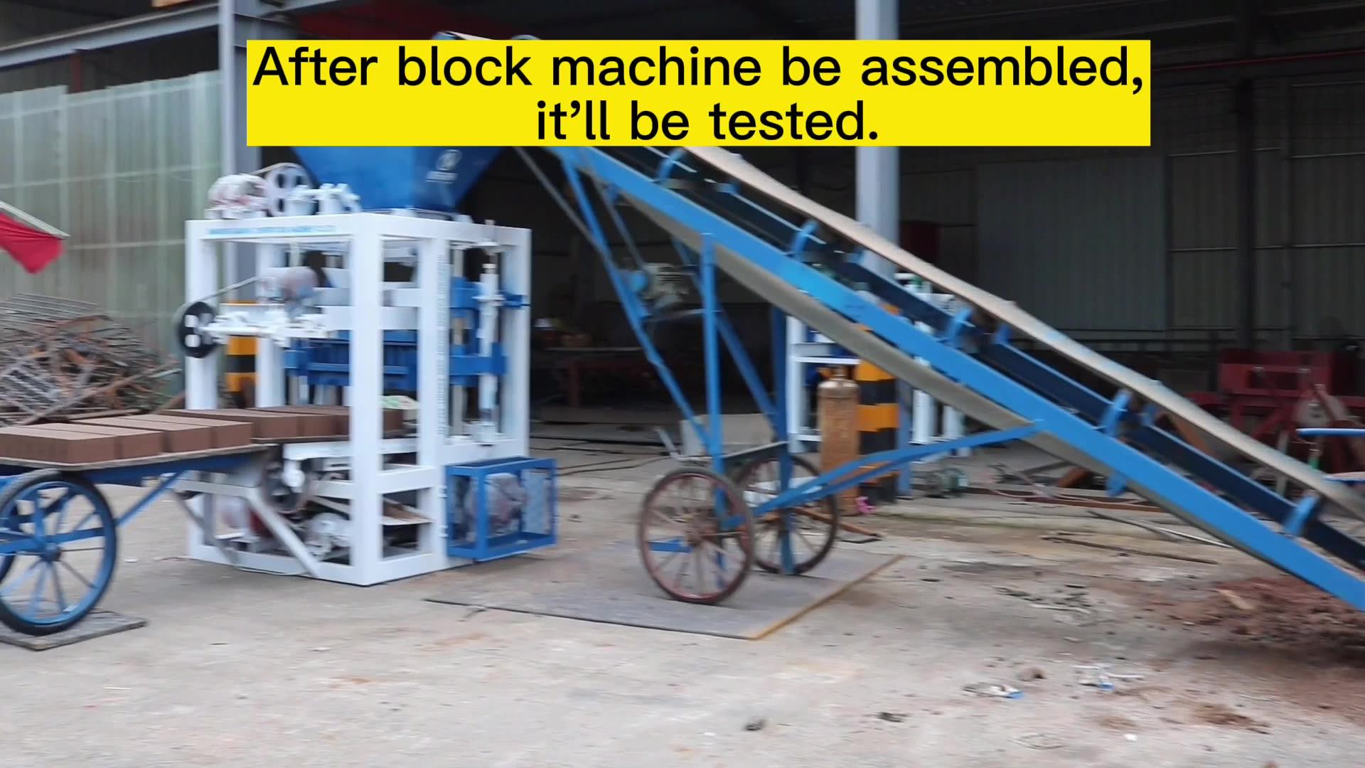 Kaiqian Qt4-23a Semi-automatic Vibration Cement Block Making Machine ...