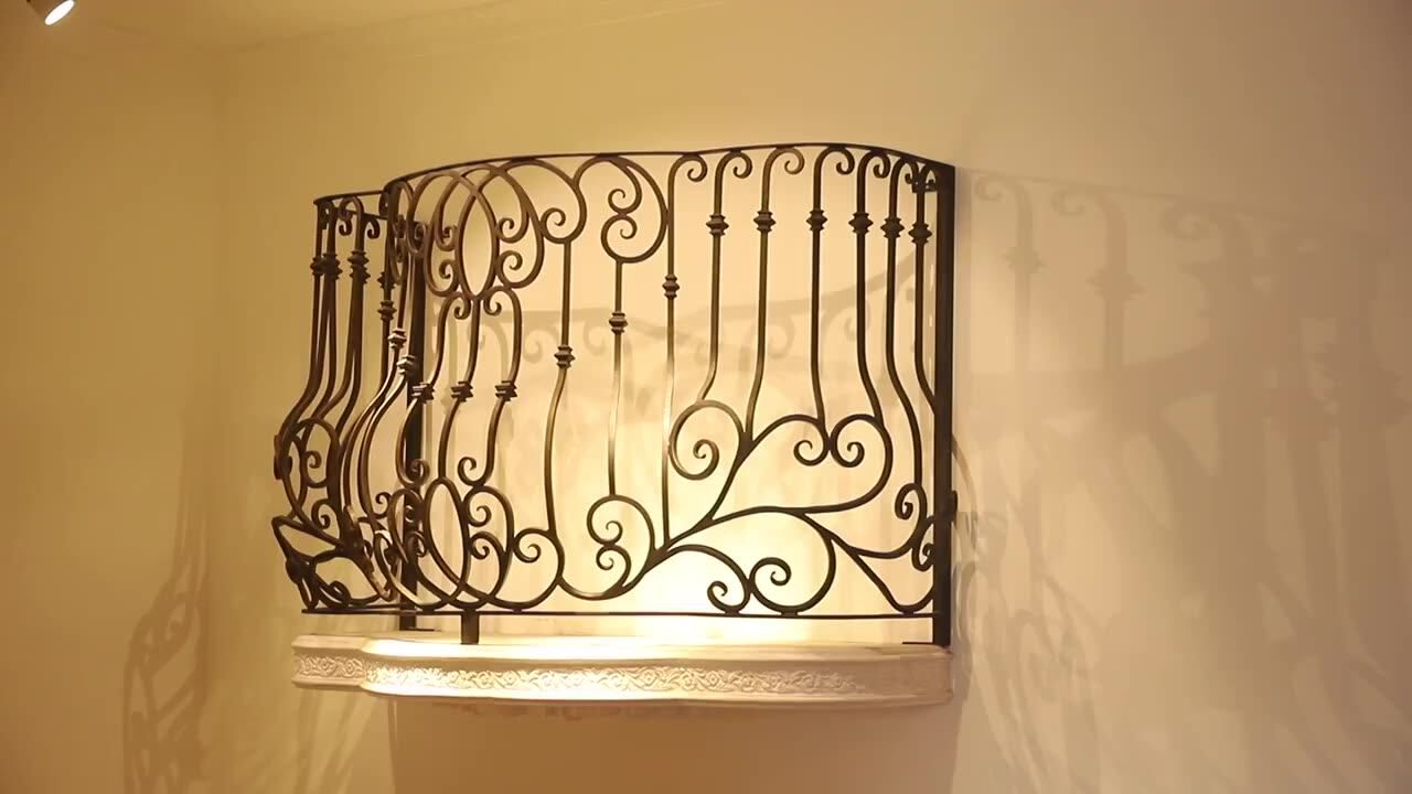 Elegant Iron Curved Balcony,Simple Curved Wrought Iron Balcony Railing ...