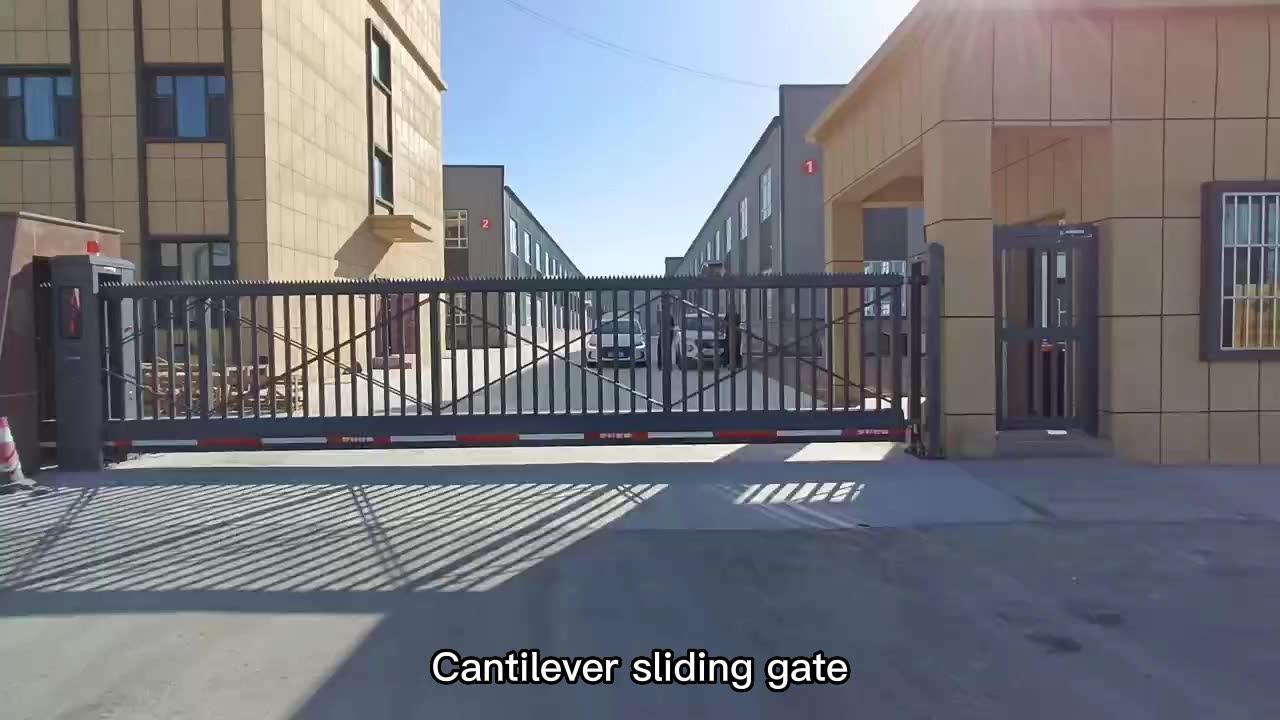 Electric Industrial Security Sliding Main Gate Modern Aluminum ...