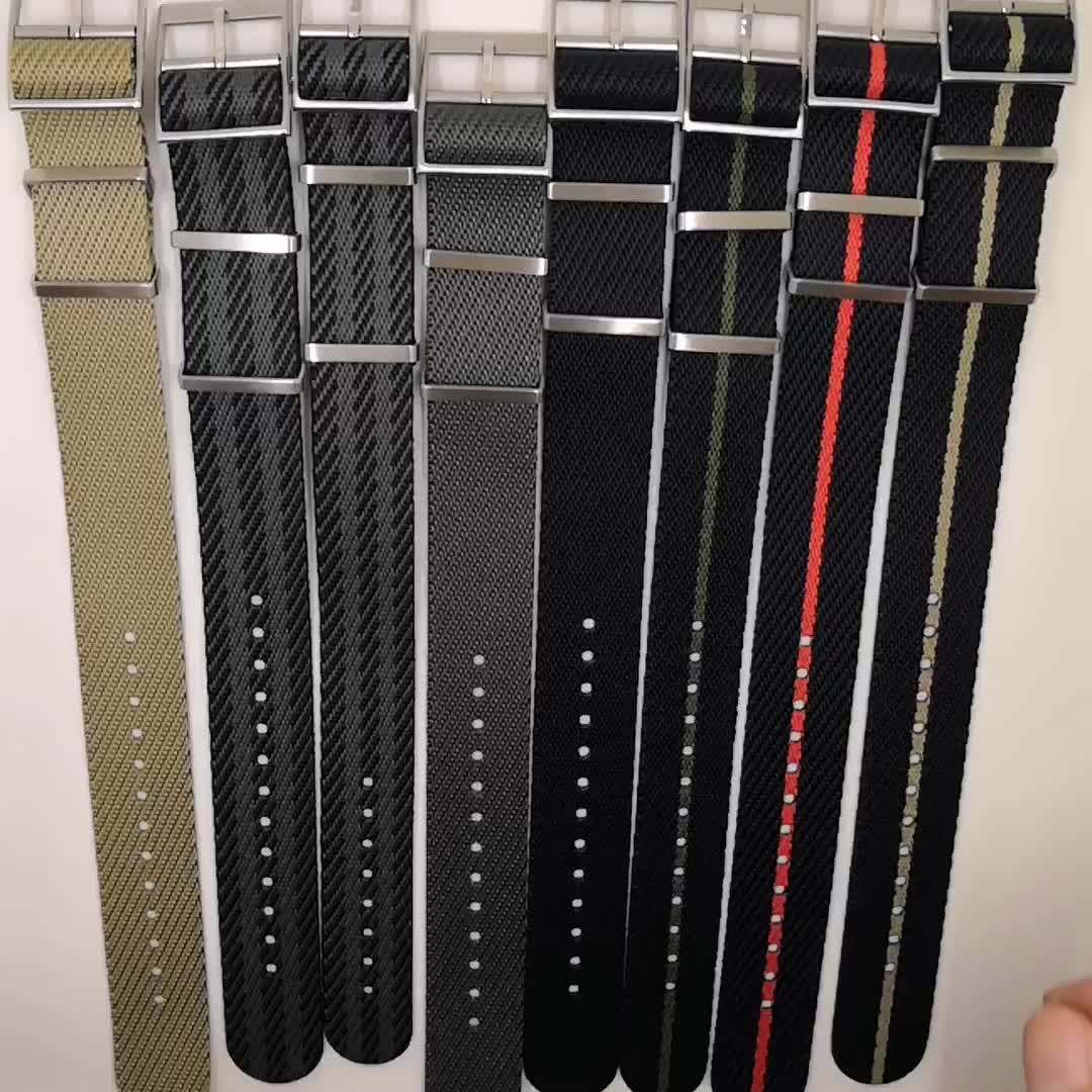 Single Pass New Woven Nylon Nato Watch Band 18mm 20mm 22mm Adjustable ...