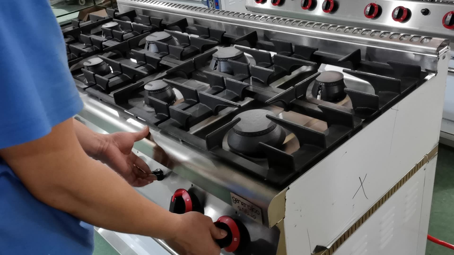 8-burner Stainless Steel Gas Commercial Cooking Equipment Gas Range ...