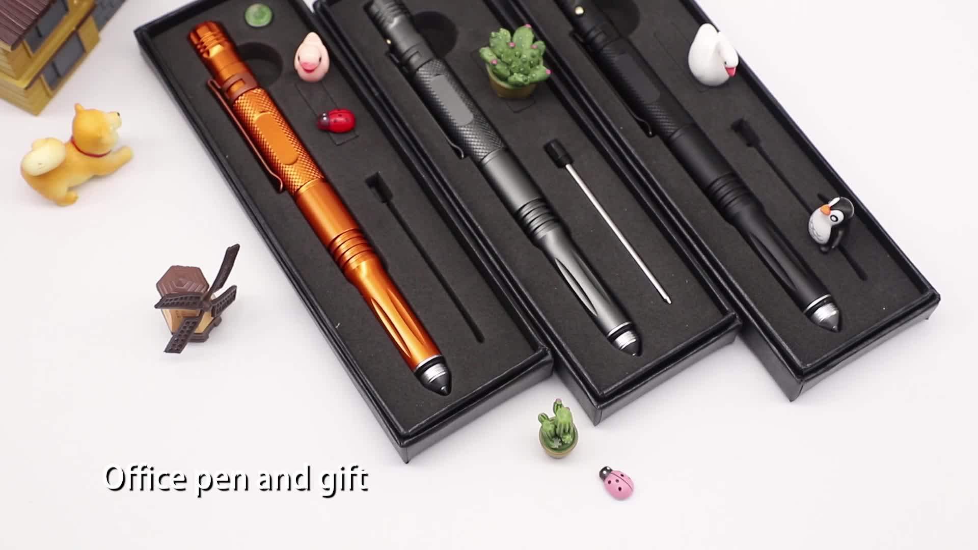 Custom Logo Tactical Pen Self Defense Pen With Flashlight Led Light ...