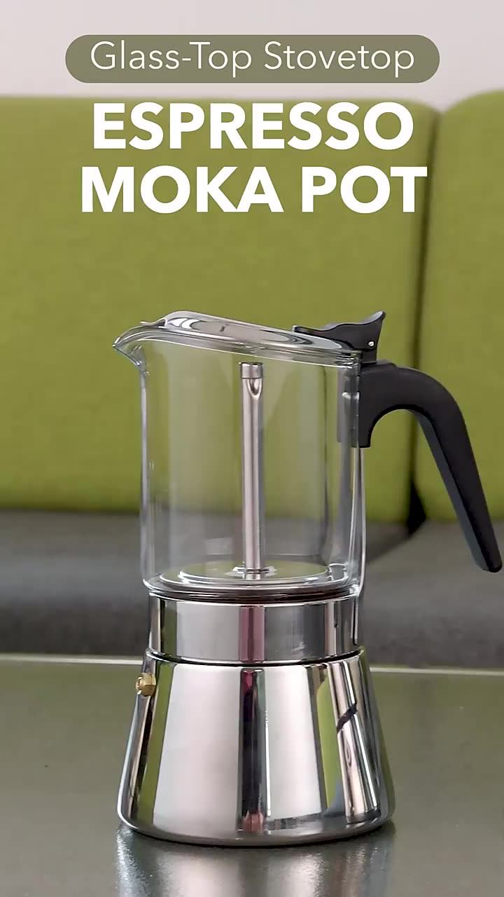 Emode Italian Luxury Coffee Moka Pot Gift Set With Espresso Cup ...