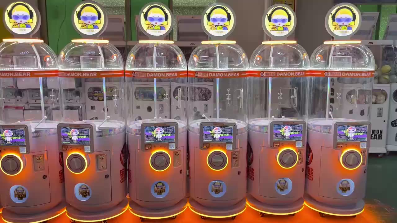 100mm Capsules Toy Vending Machine Transparent 10" Lcd Screen Coin ...