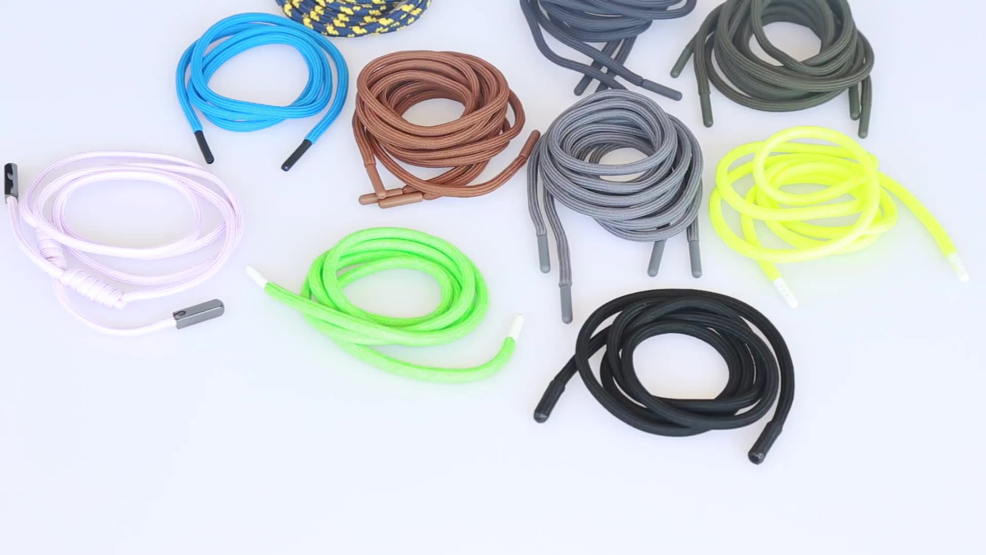 Custom Flat Polyester Drawcord Braided With Plastic Tips For Hoodie ...